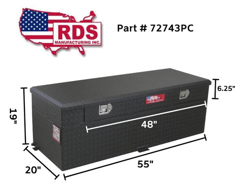 RDS 72743PC Fuel Tank Toolbox Combo - Black - 60 Gallon | Leduc Hitch